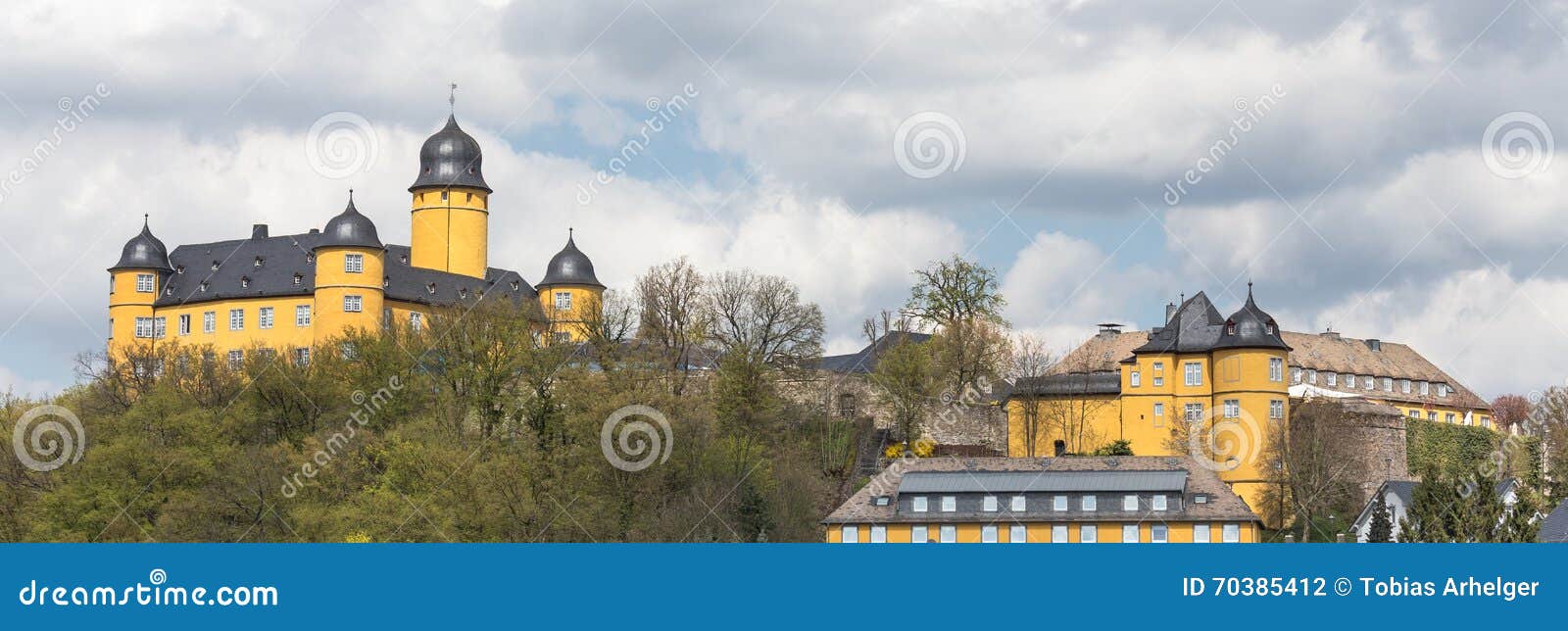Castle montabaur germany stock photo. Image of paint - 70385412