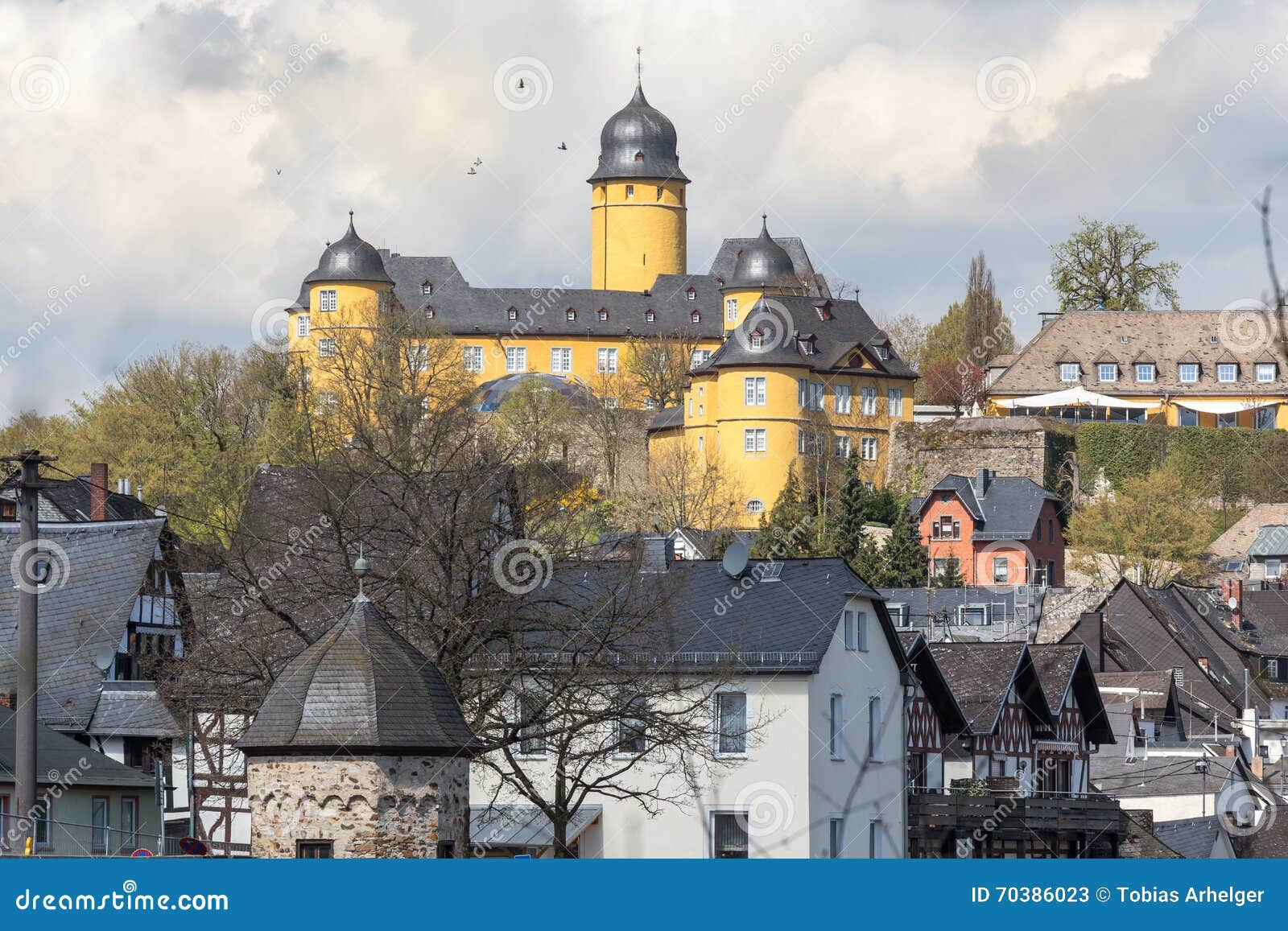 Castle montabaur germany stock image. Image of paint - 70386023