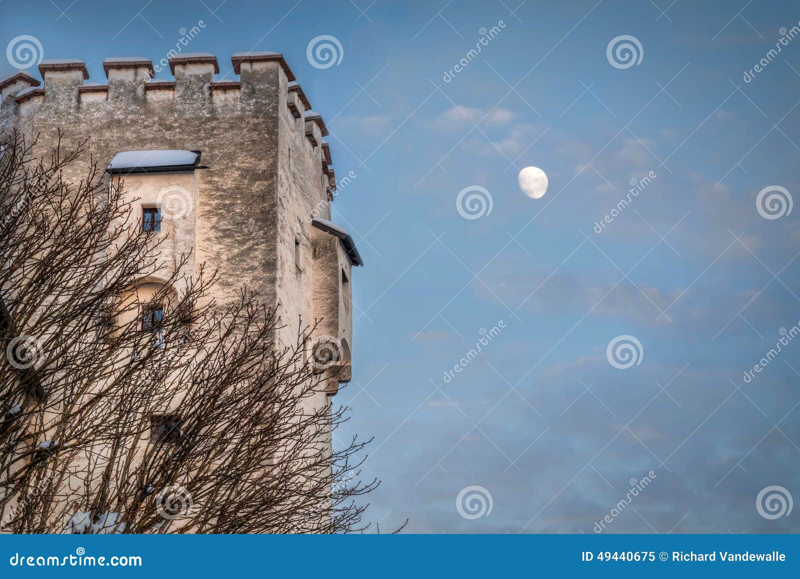 Castle Moon stock image. Image of landmark, magic, autumn - 49440675