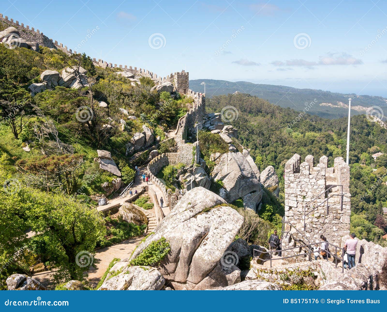Castle of the Moors editorial photo. Image of mountain - 85175176