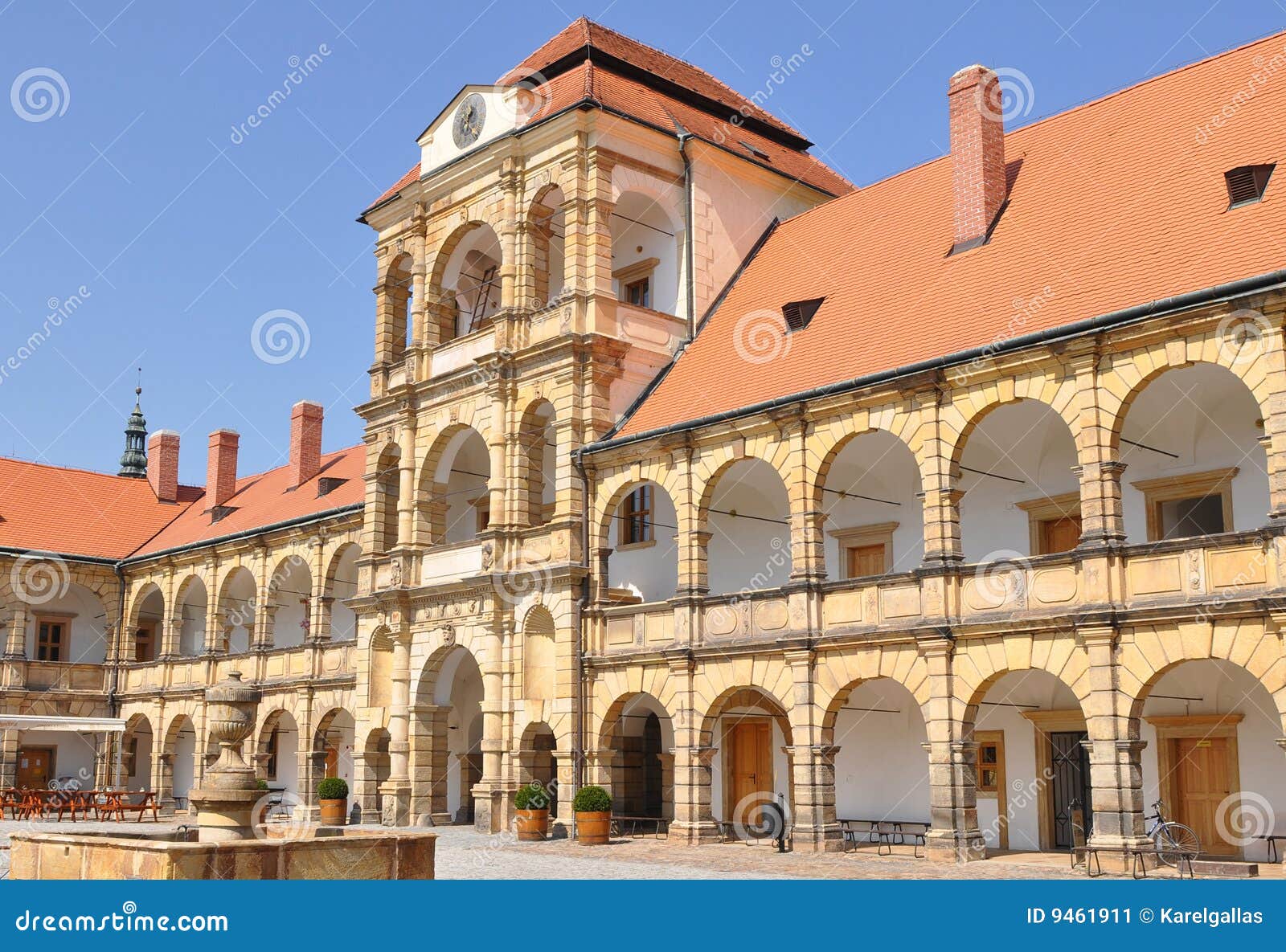 Castle Moravska Trebova stock image. Image of quadrangle - 9461911