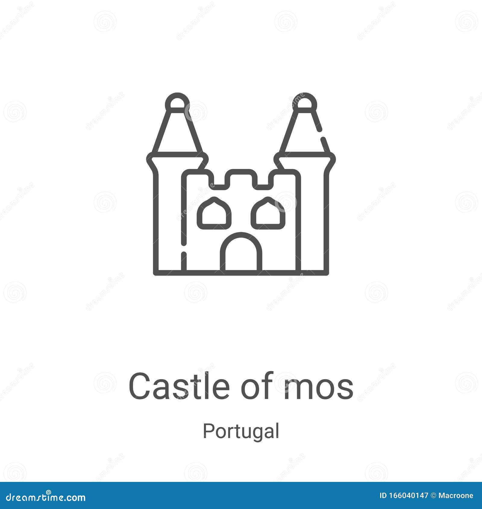 Castle of Mos Icon Vector from Portugal Collection. Thin Line Castle of ...
