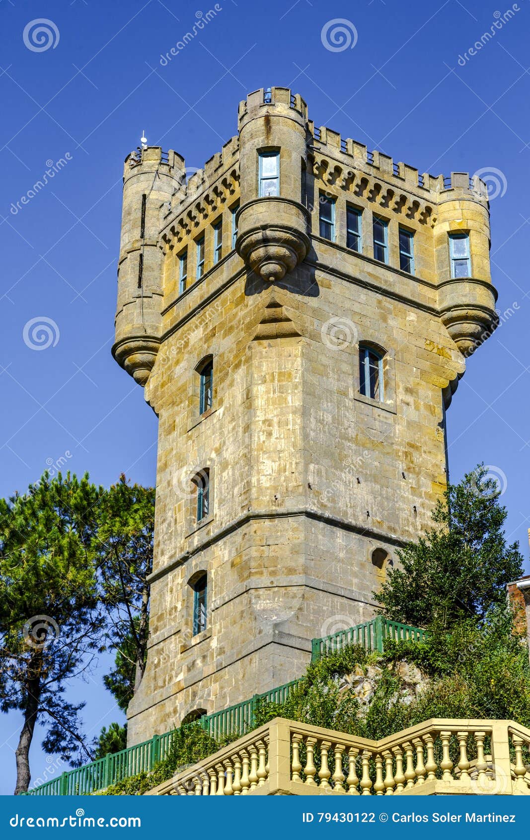 Castle Mount Igueldo, San Sebastian Stock Photo - Image of spain ...