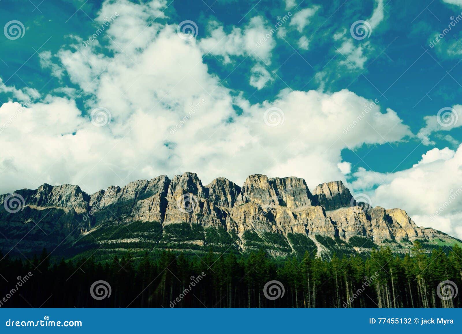 Castle mountain Alberta stock photo. Image of alberta - 77455132