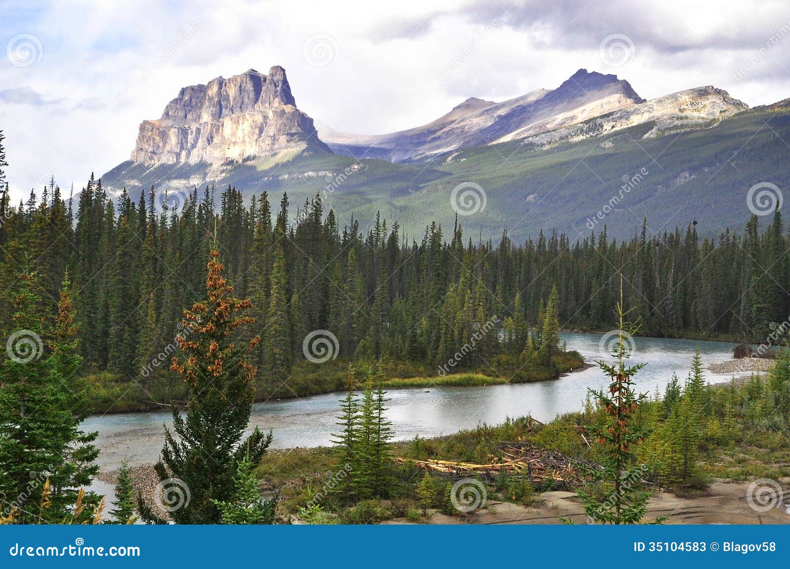 Castle In The Mountain Royalty-Free Stock Photography | CartoonDealer ...