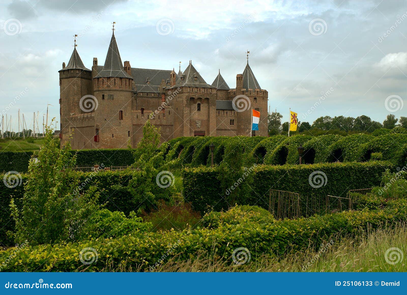 Castle Muiderslot stock image. Image of building, landmark - 25106133