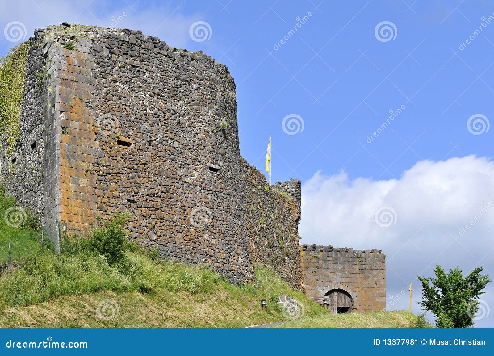 Castle of Murol in France stock image. Image of central - 13377981