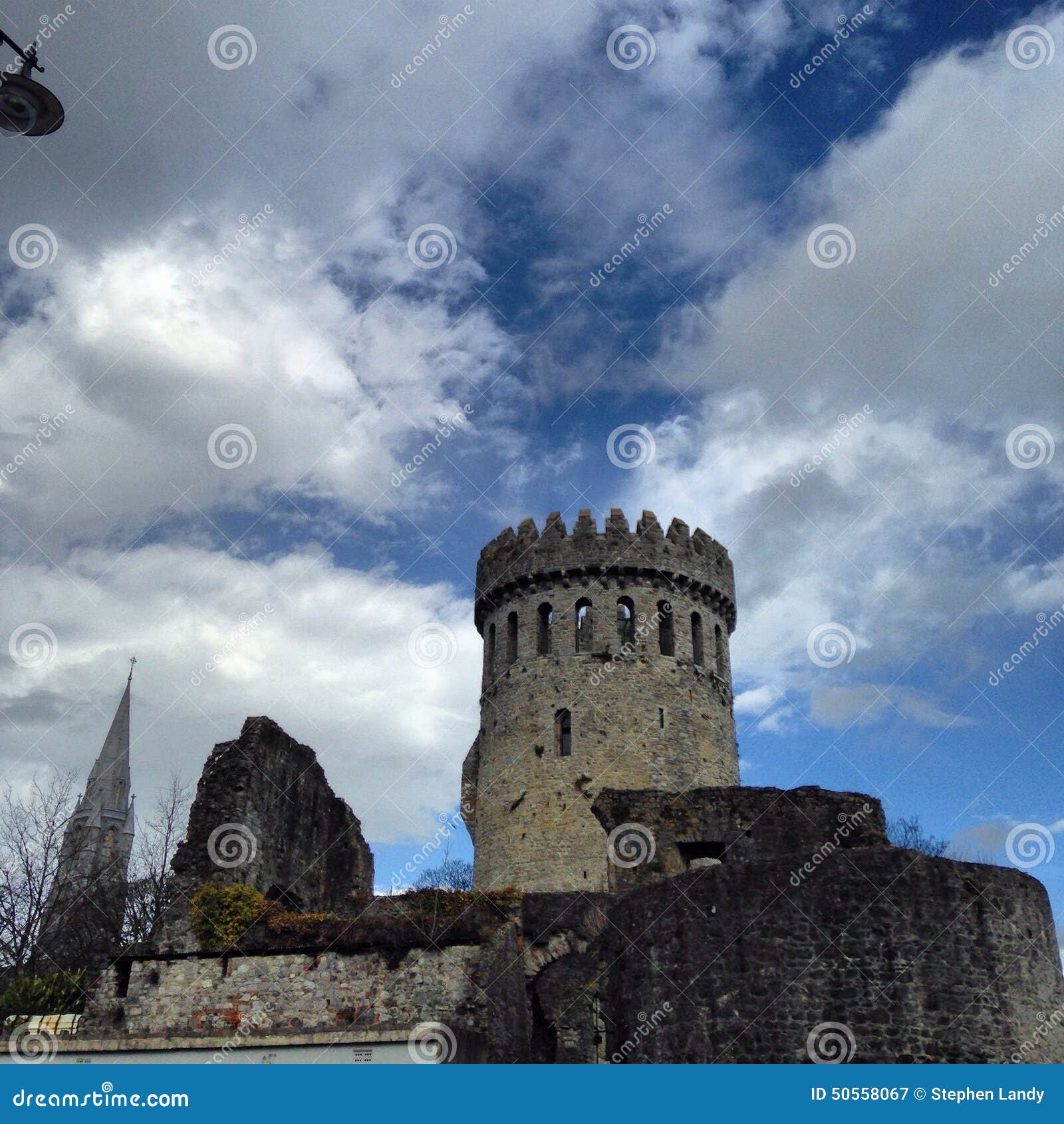 Castle in nenagh Tipperary stock image. Image of tree - 50558067