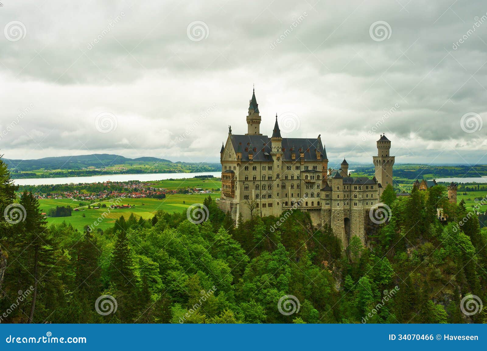 The Castle of Neuschwanstein in Germany Stock Photo - Image of palace ...