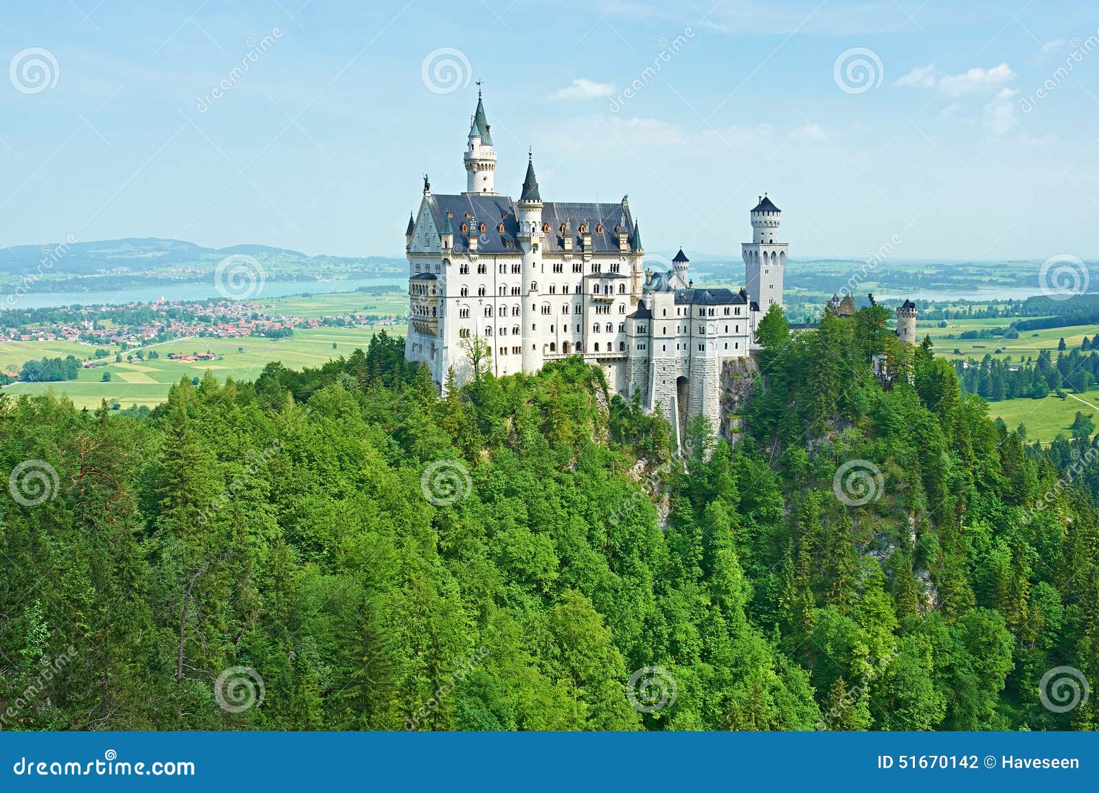 The Castle of Neuschwanstein in Germany Stock Photo - Image of alps ...