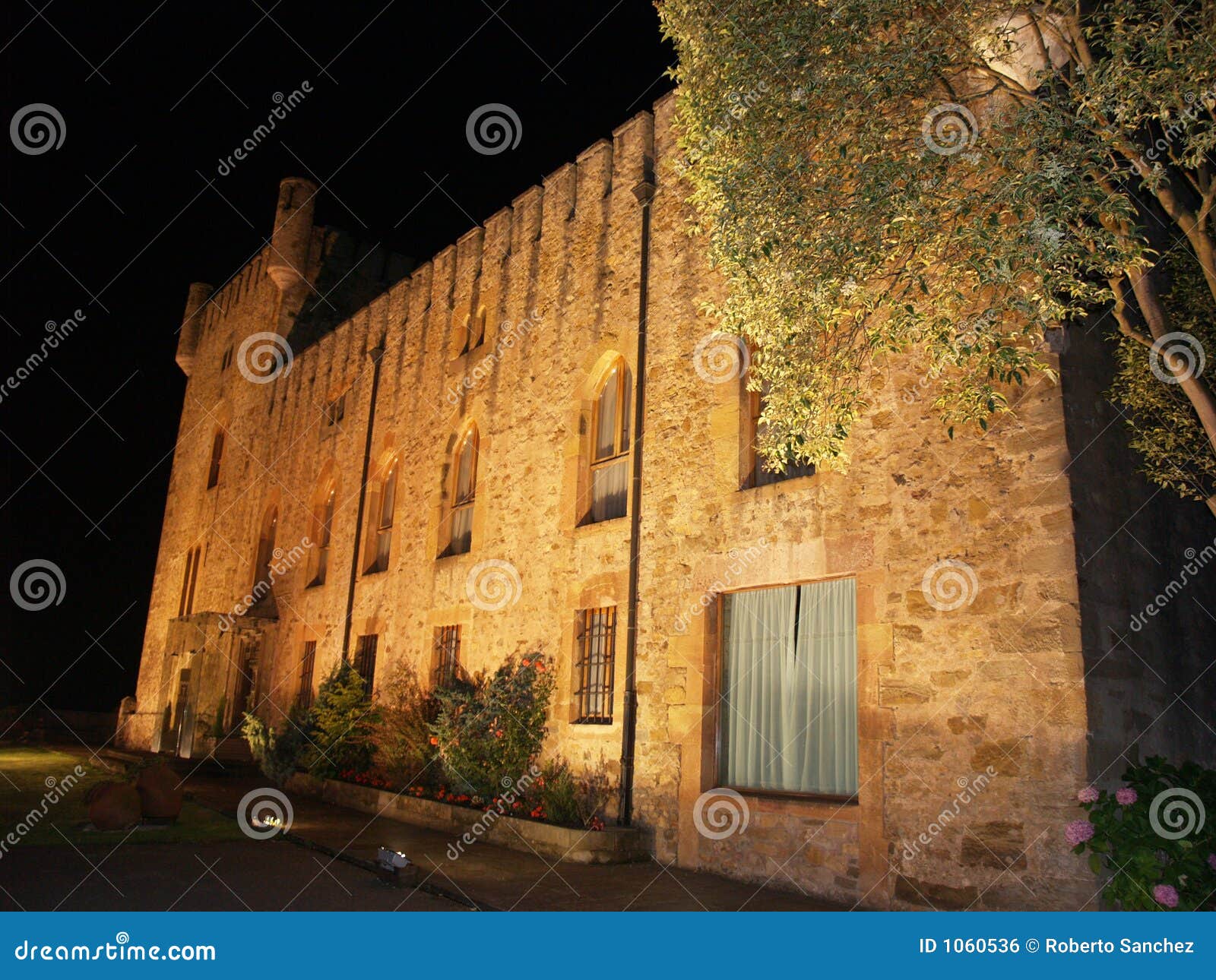 Castle in the Night stock photo. Image of fortress, tranquility - 1060536