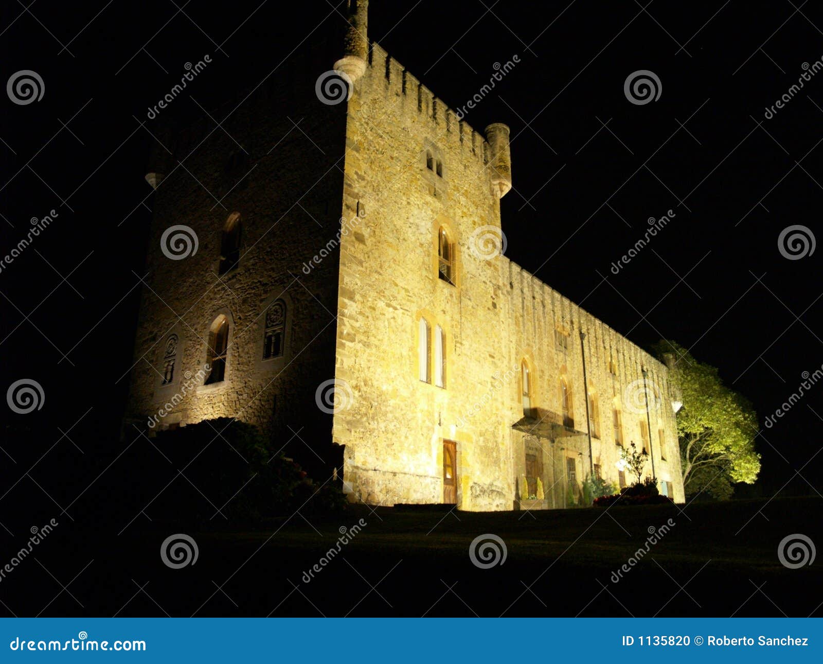 Castle in the night stock photo. Image of night, tranquility - 1135820