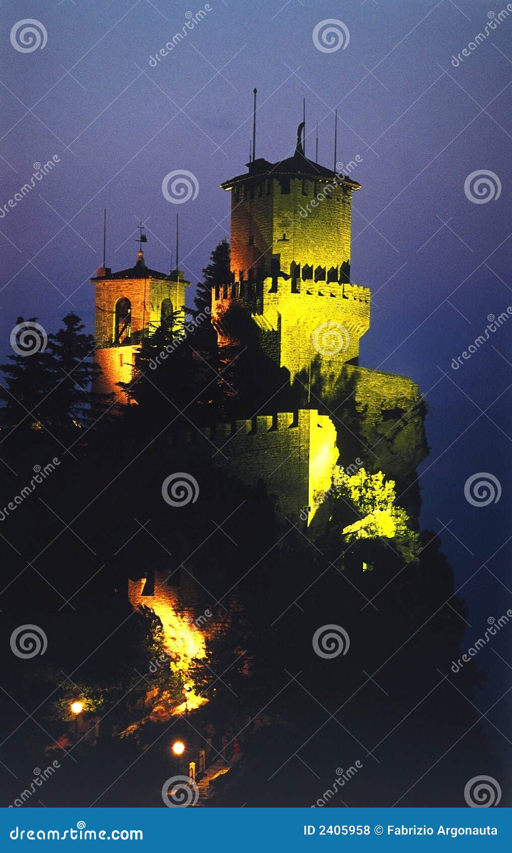 Castle by night stock photo. Image of sunset, ancient - 2405958