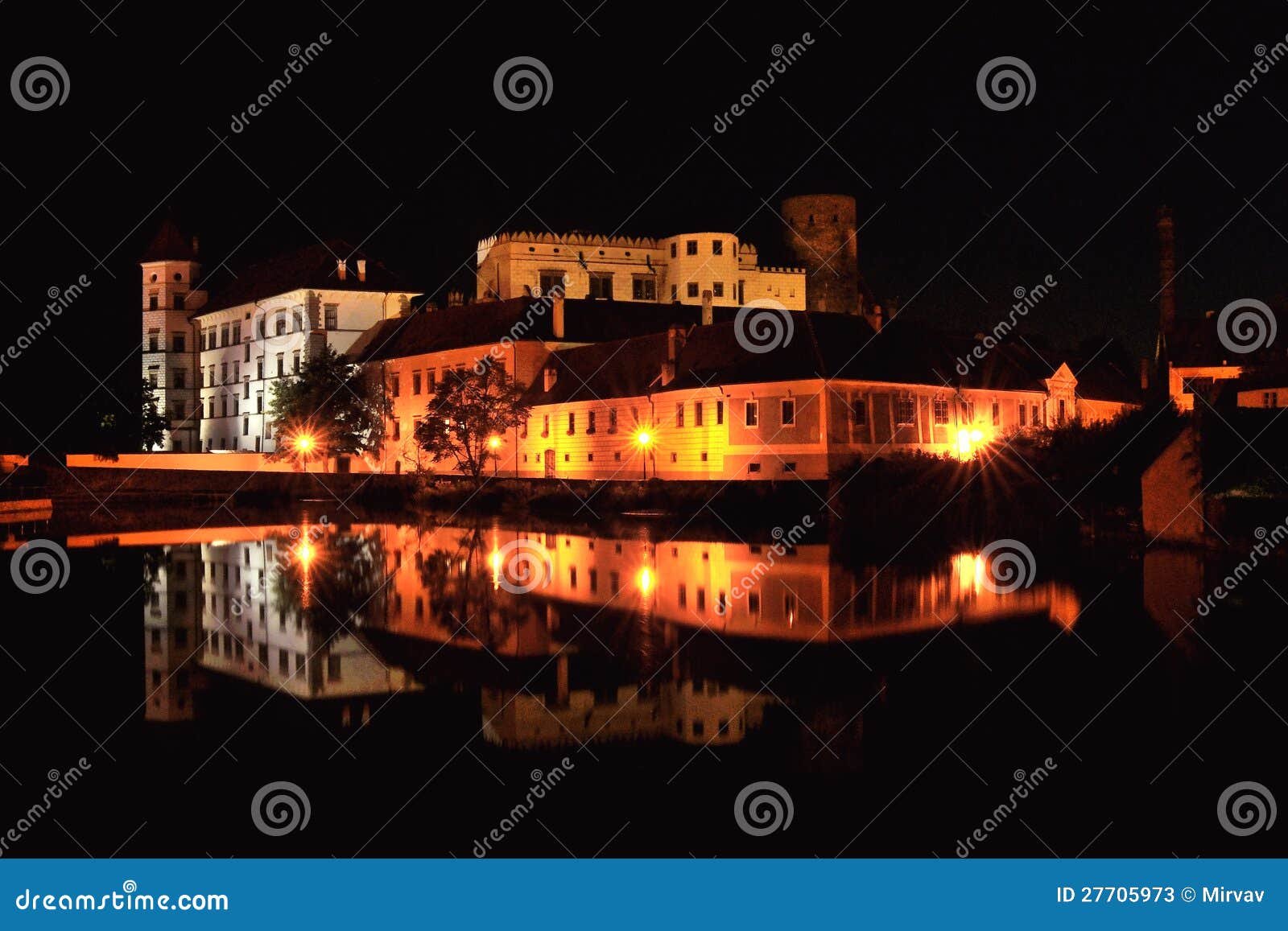 Castle in night stock image. Image of brick, landmark - 27705973