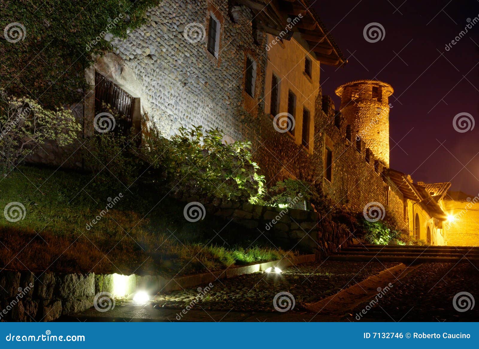 Castle night stock photo. Image of cityscape, tower, wall - 7132746