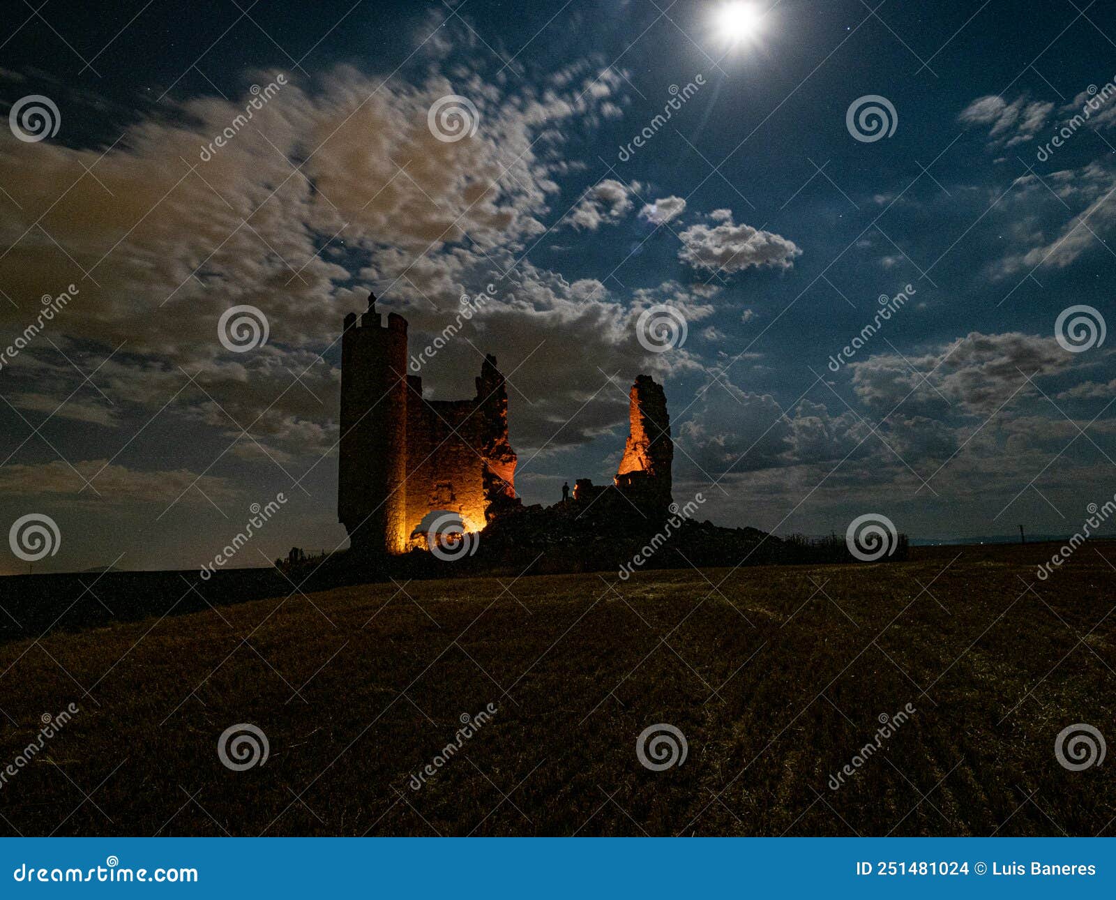 Castle at night stock photo. Image of famous, esoteric - 251481024