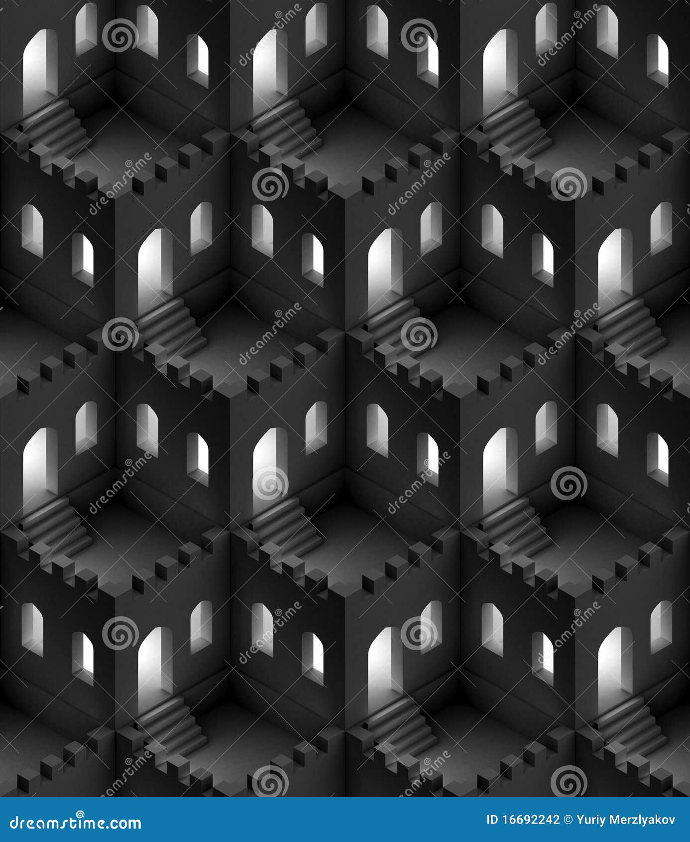 Castle in Night Seamless Texture Stock Illustration - Illustration of ...