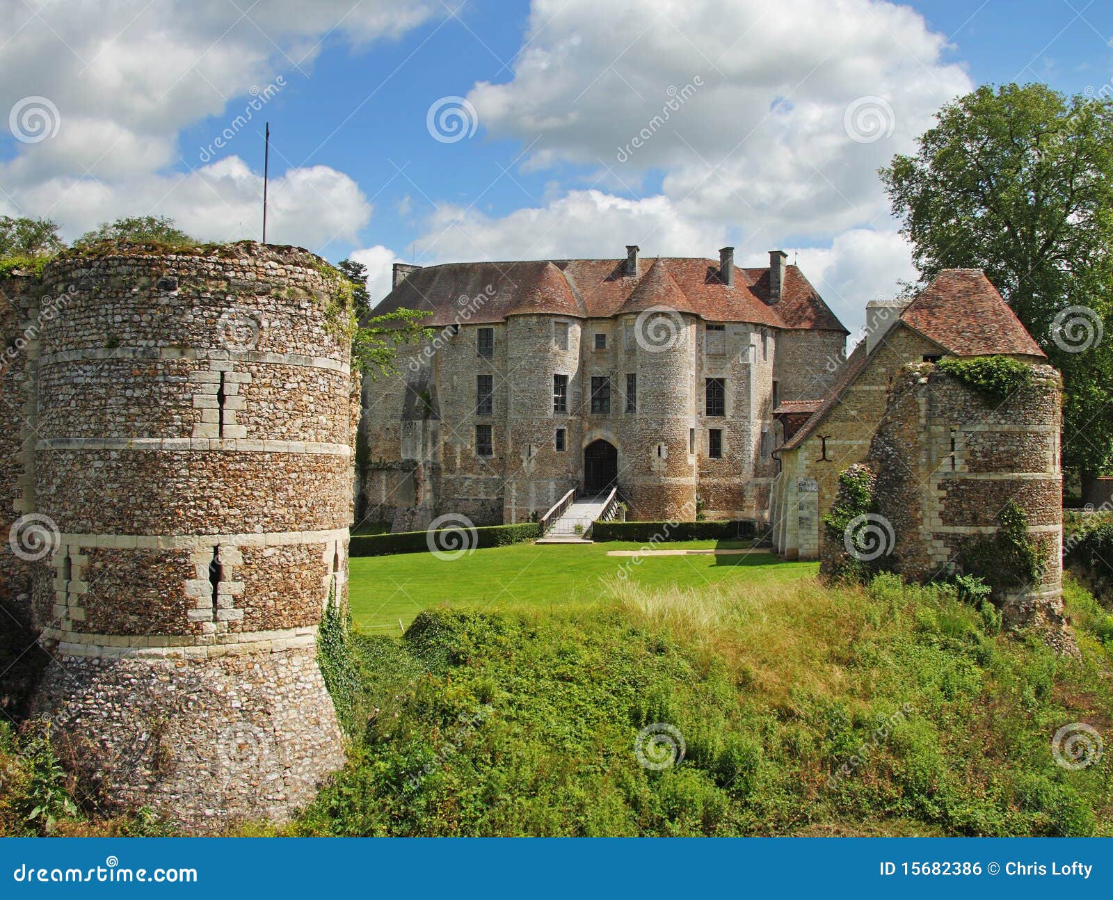 Castle in Normandy France stock photo. Image of france - 15682386