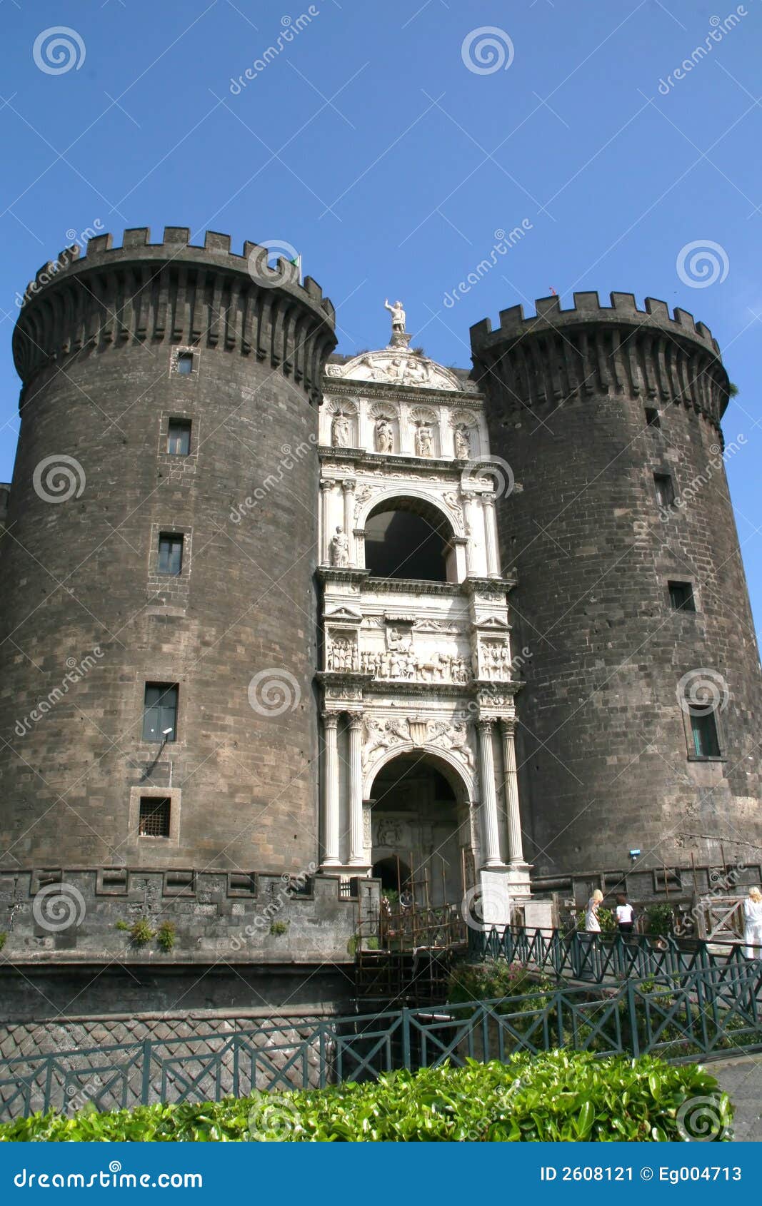 Castle Nuovo, Naples stock image. Image of volcanic, boat - 2608121
