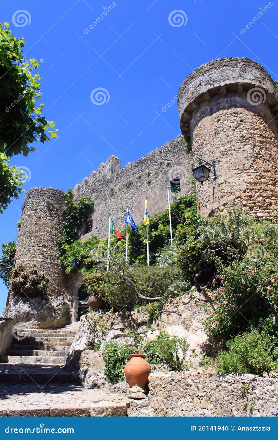 Castle of Obidos stock photo. Image of wall, trees, castle - 20141946