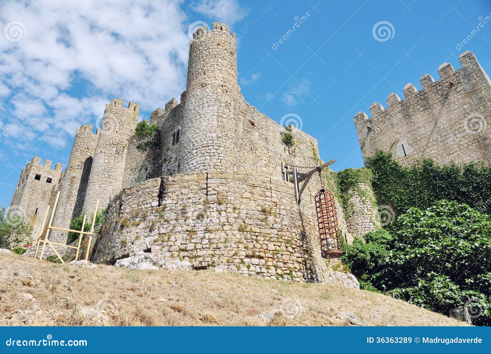 Castle in Obidos stock image. Image of landmark, architecture - 36363289