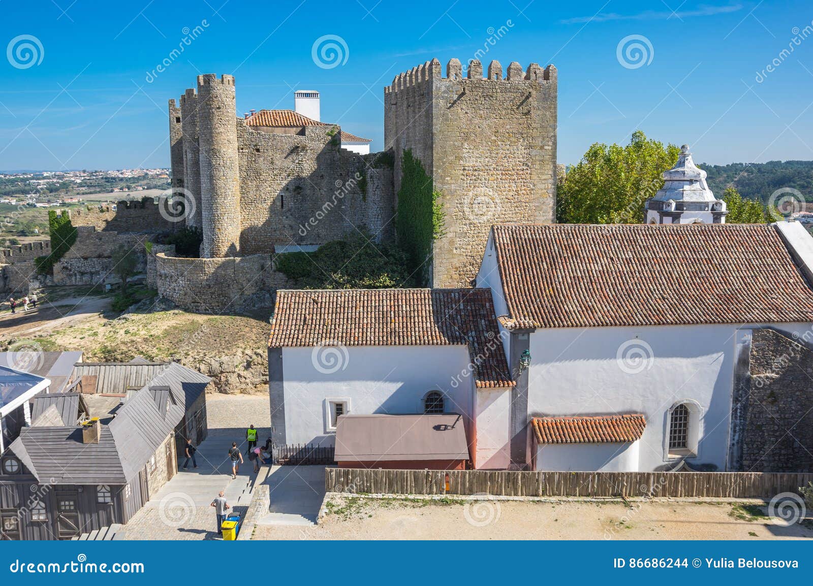 Castle of Obidos editorial stock image. Image of town - 86686244