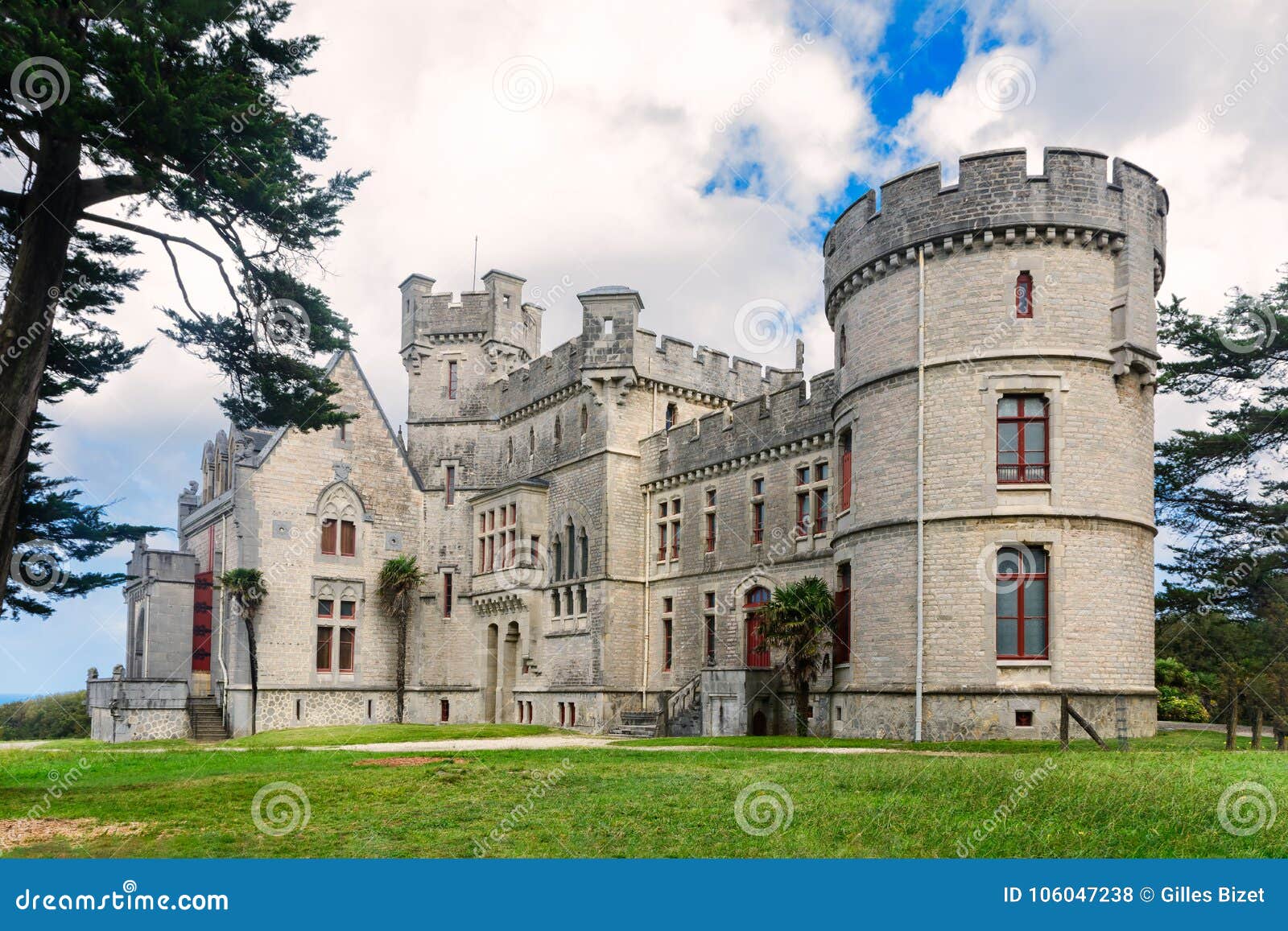 Castle-Observatory Abbadia in Hendaye in the Basque Country Stock Photo ...