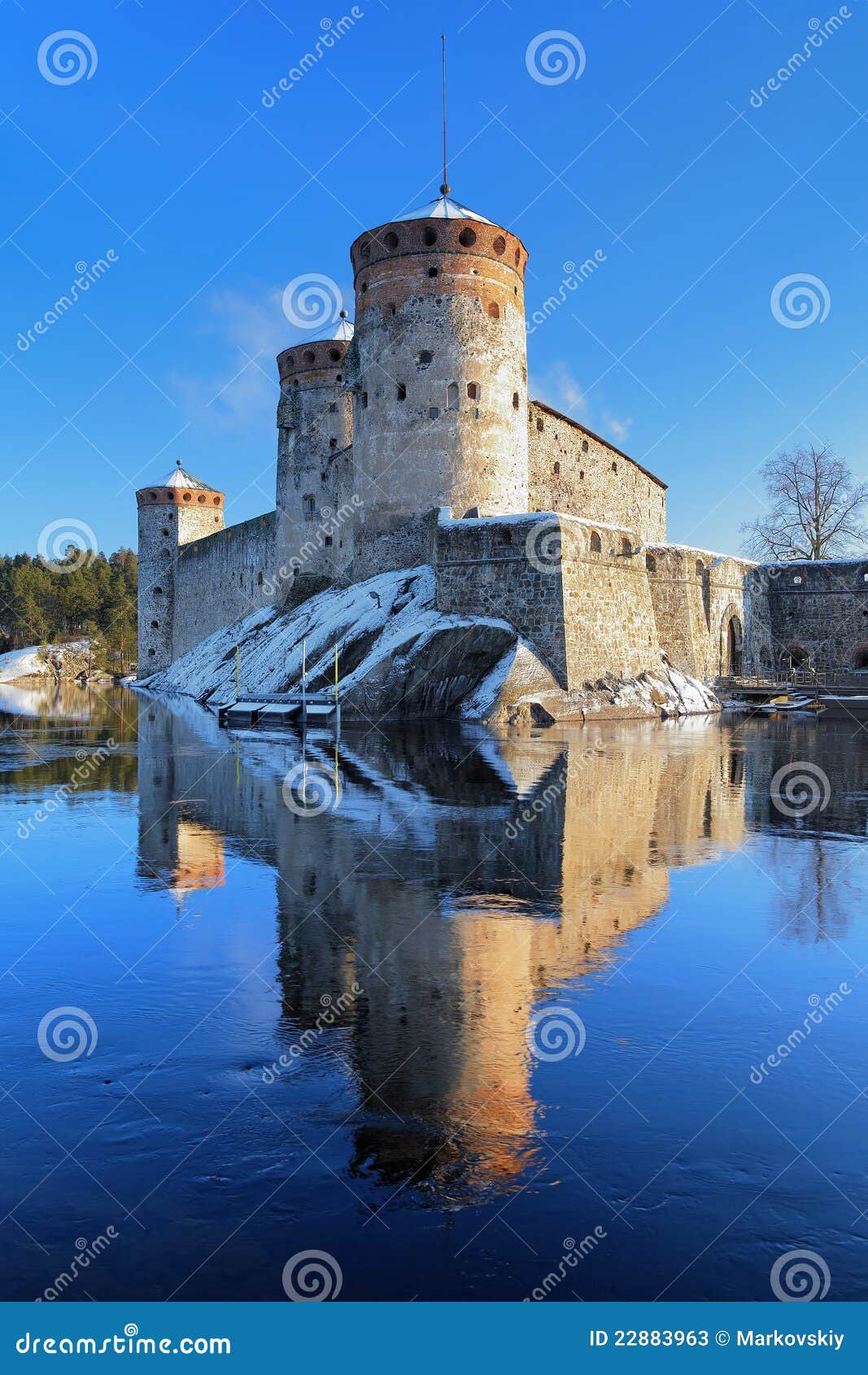 Castle Olavinlinna in Savonlinna, Finland Stock Image - Image of ...