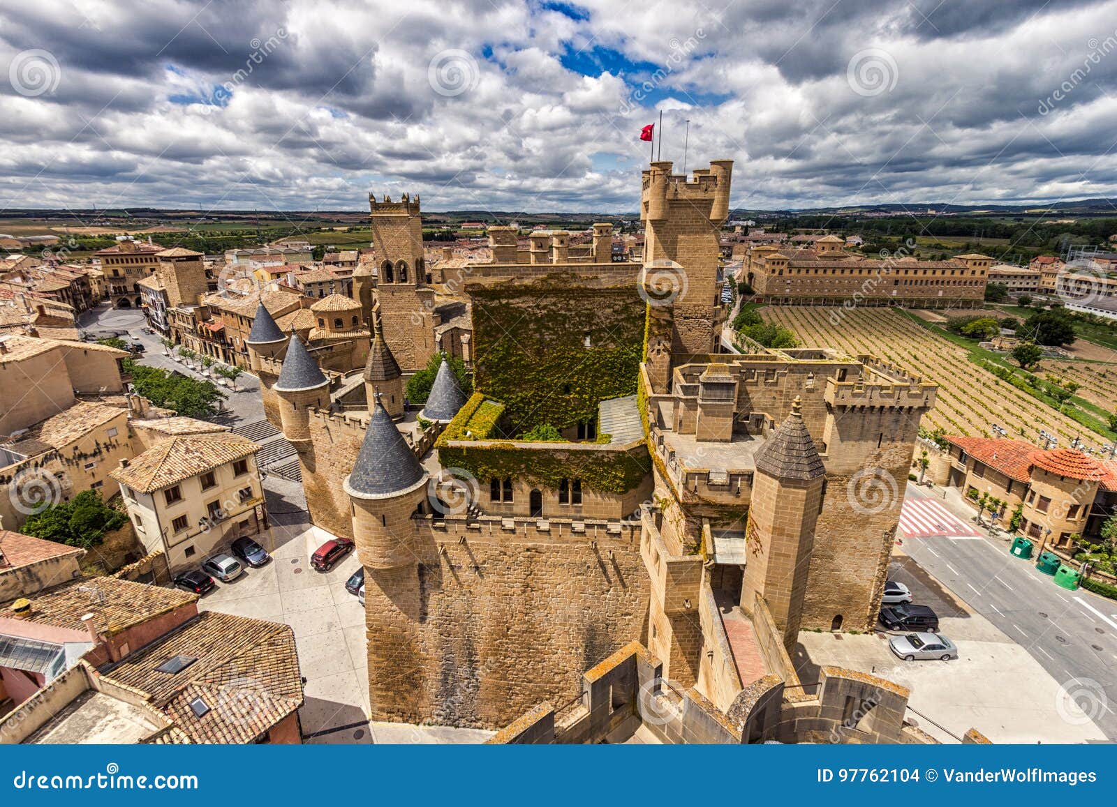 Castle Olite Navarra Spain stock photo. Image of palacio - 97762104