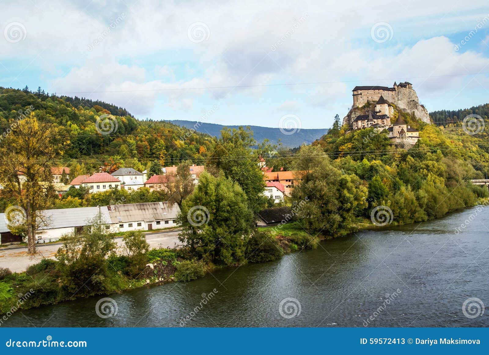 Castle in Orava, Slovakia stock image. Image of hill - 59572413