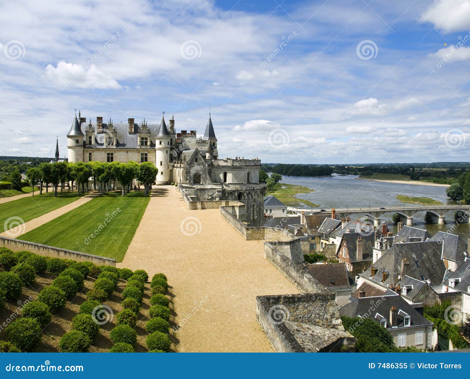 The Castle Over the City of Amboise Stock Image - Image of nobility ...