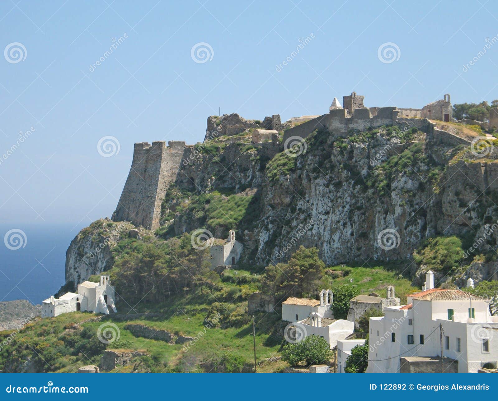 Castle Overlooking the Sea stock photo. Image of tourist - 122892