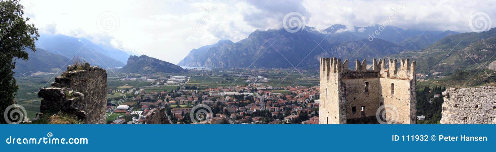 Castle panorama stock photo. Image of garda, travel, medievel - 111932