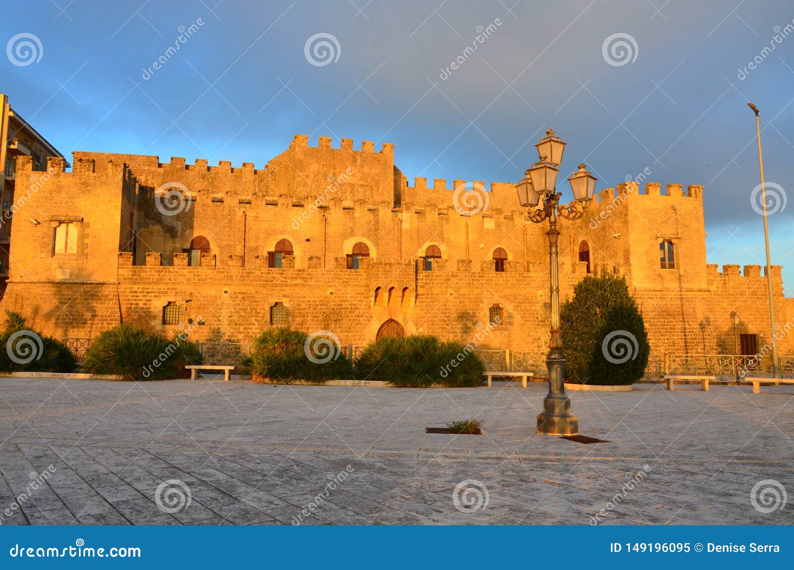 Castle of Partanna, Sicily stock image. Image of italy - 149196095