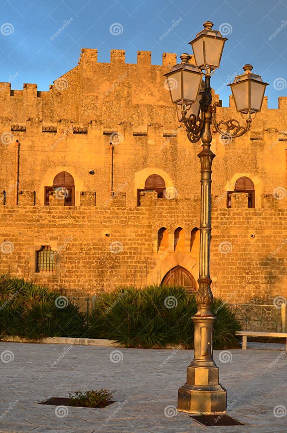 Castle of Partanna, Sicily stock image. Image of historic - 149196461