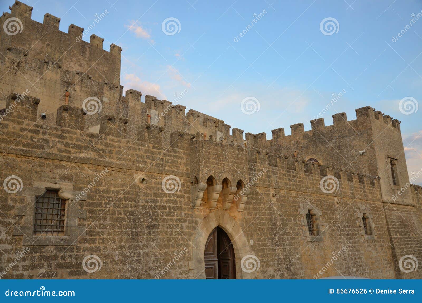Castle of Partanna, Sicily stock photo. Image of country - 86676526