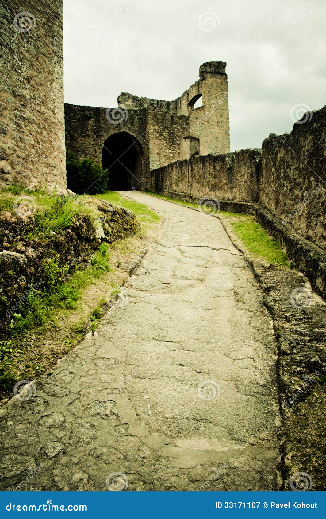 Castle path stock image. Image of ancient, history, wall - 33171107