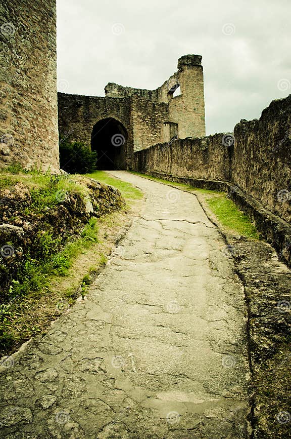 Castle path stock image. Image of ancient, history, wall - 33171107