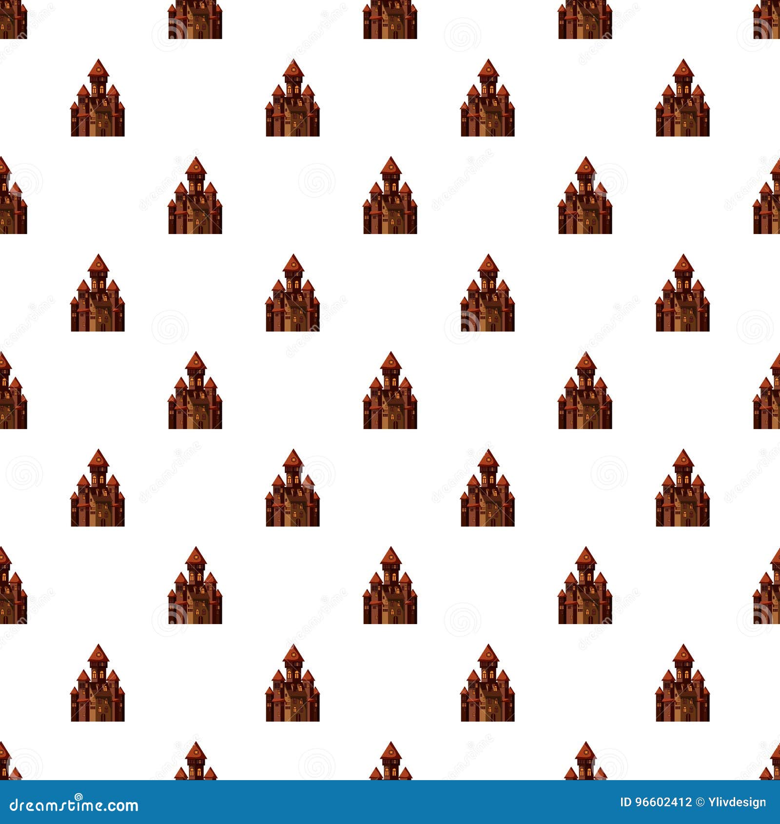 Castle pattern stock vector. Illustration of halloween - 96602412