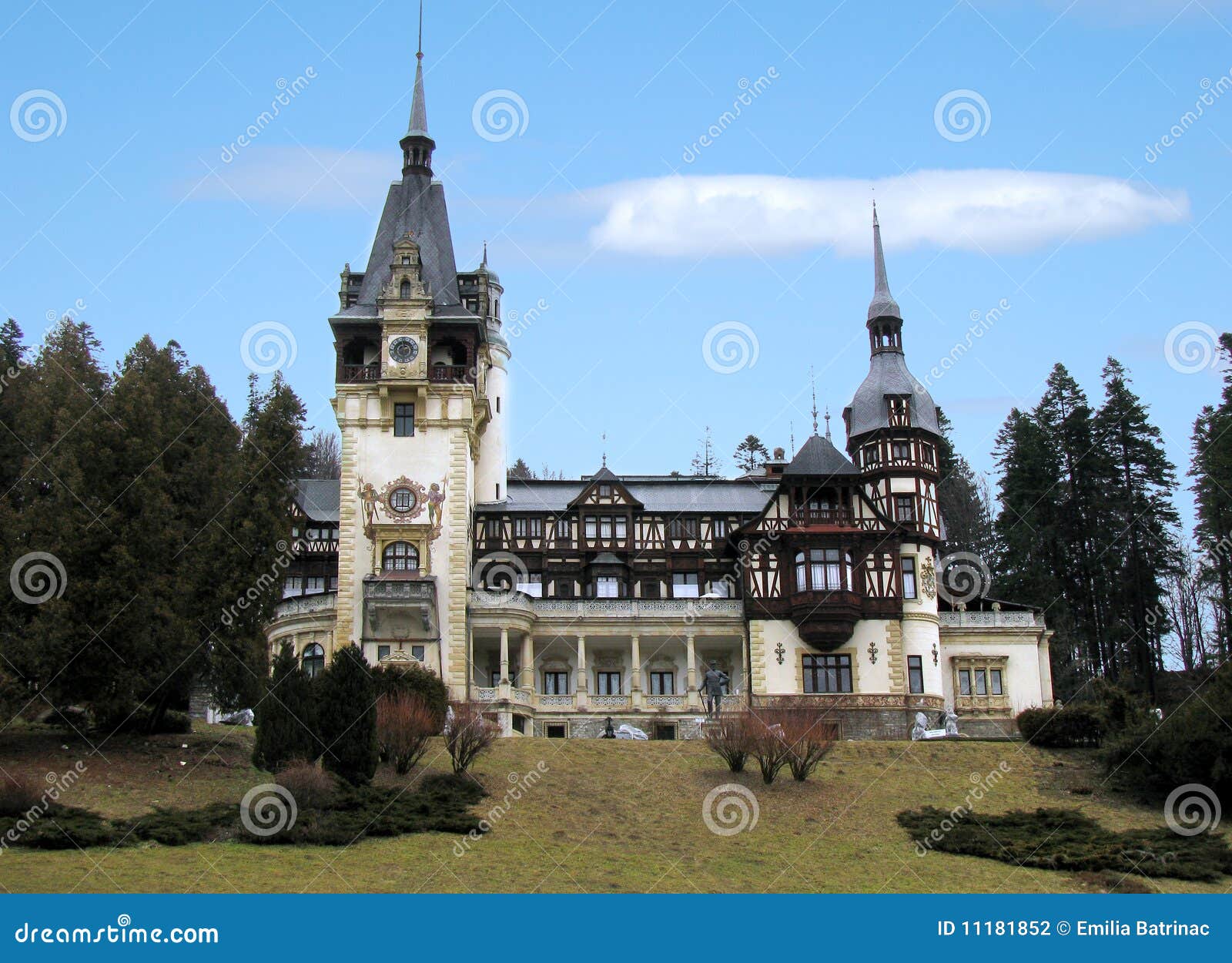 Castle Pelesh in Romania stock photo. Image of castle - 11181852