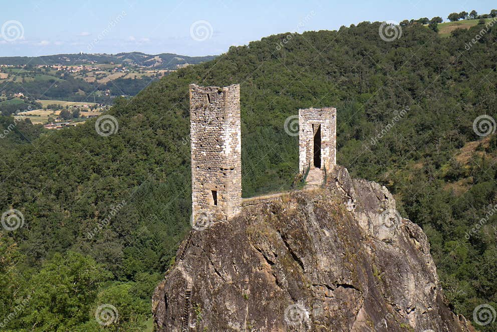 Castle of Peyrusse le Roc stock image. Image of loaf - 26087373