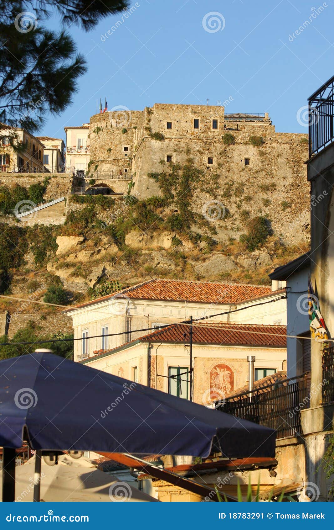 Castle in Pizzo, Italy, Calabria Stock Image - Image of briatico ...