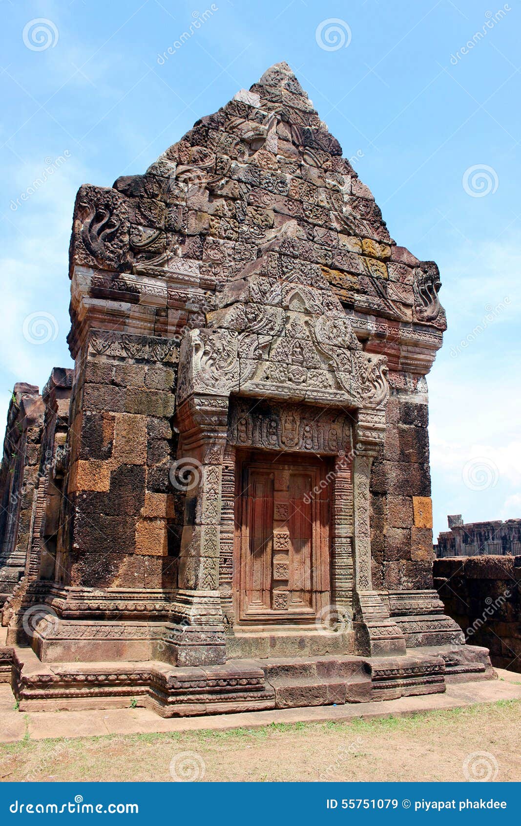 Castle Poo Temple in Lao National Stock Image - Image of siten, castle ...