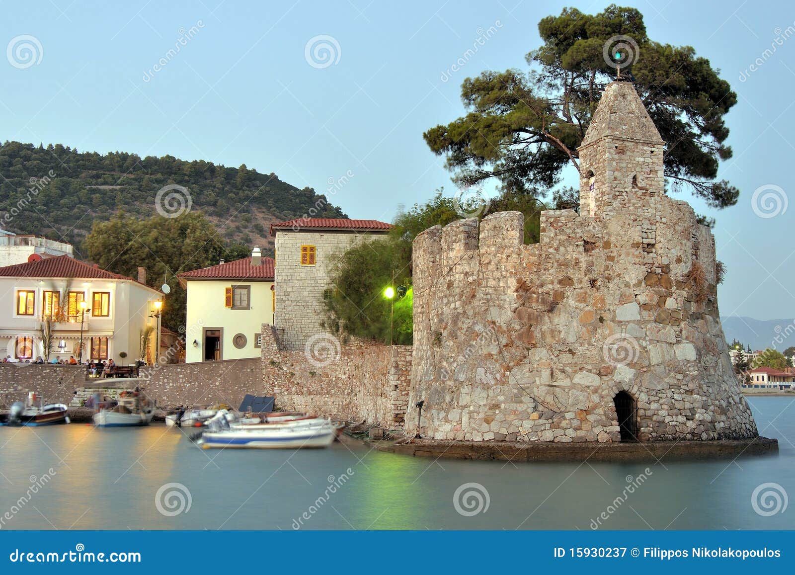 Castle port view stock image. Image of architecture, building - 15930237