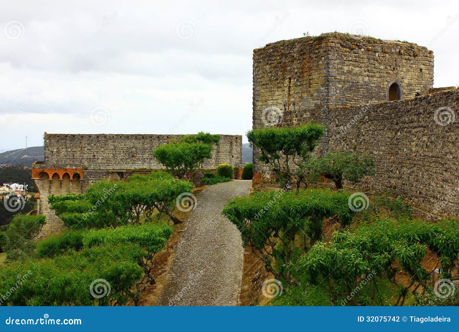 Castle, Porto De Mos, Portugal Stock Photo - Image of landmark, lisboa ...