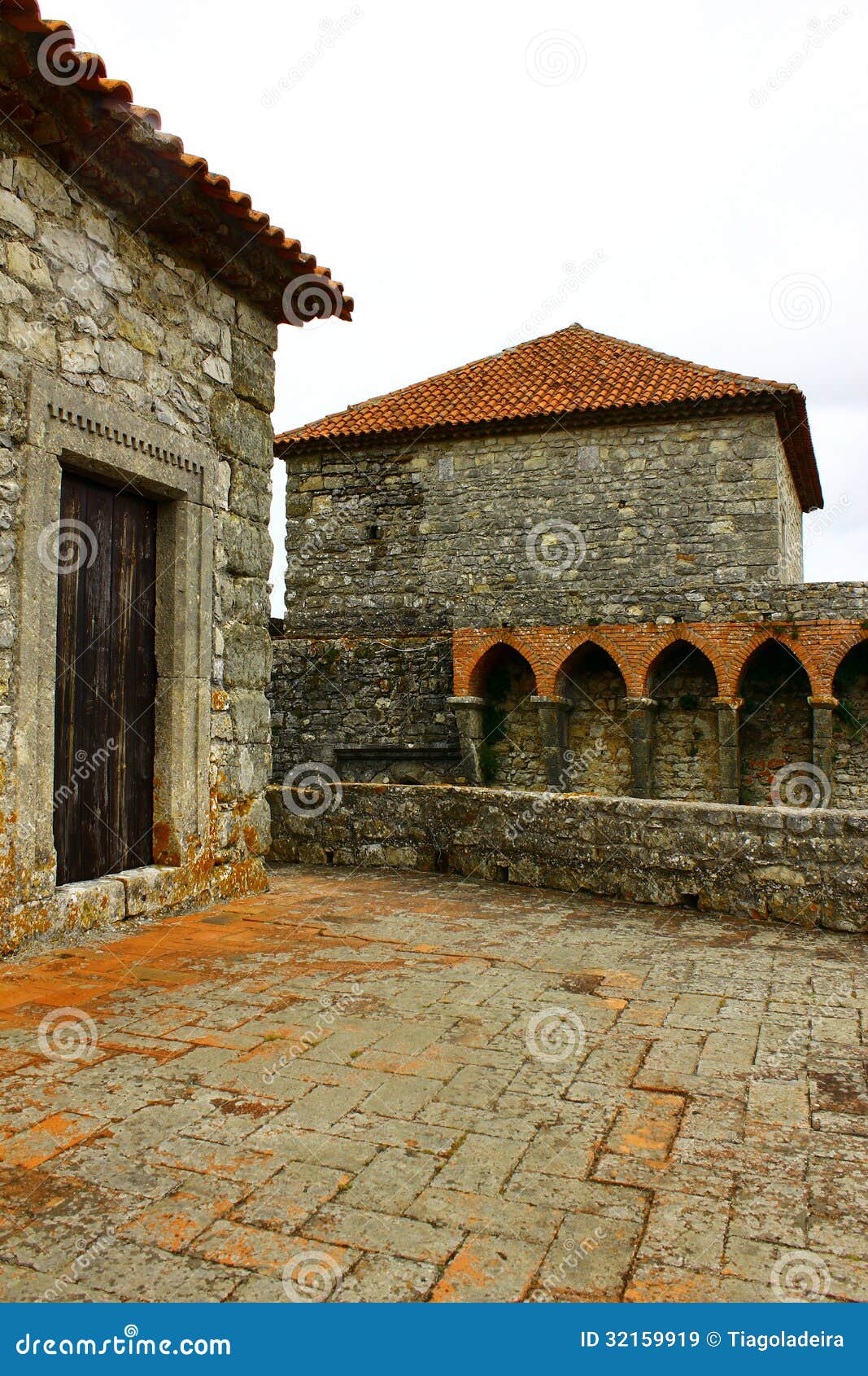 Castle, Porto De Mos, Portugal Stock Image - Image of loop, hill: 32159919