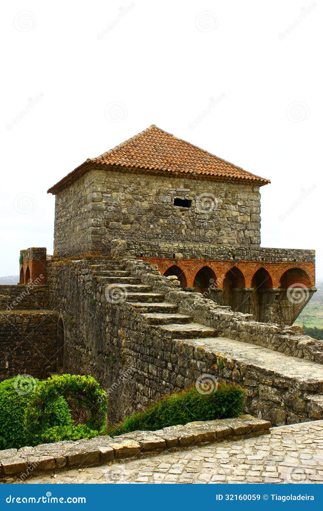Castle, Porto De Mos, Portugal Stock Image - Image of landscape, hole ...