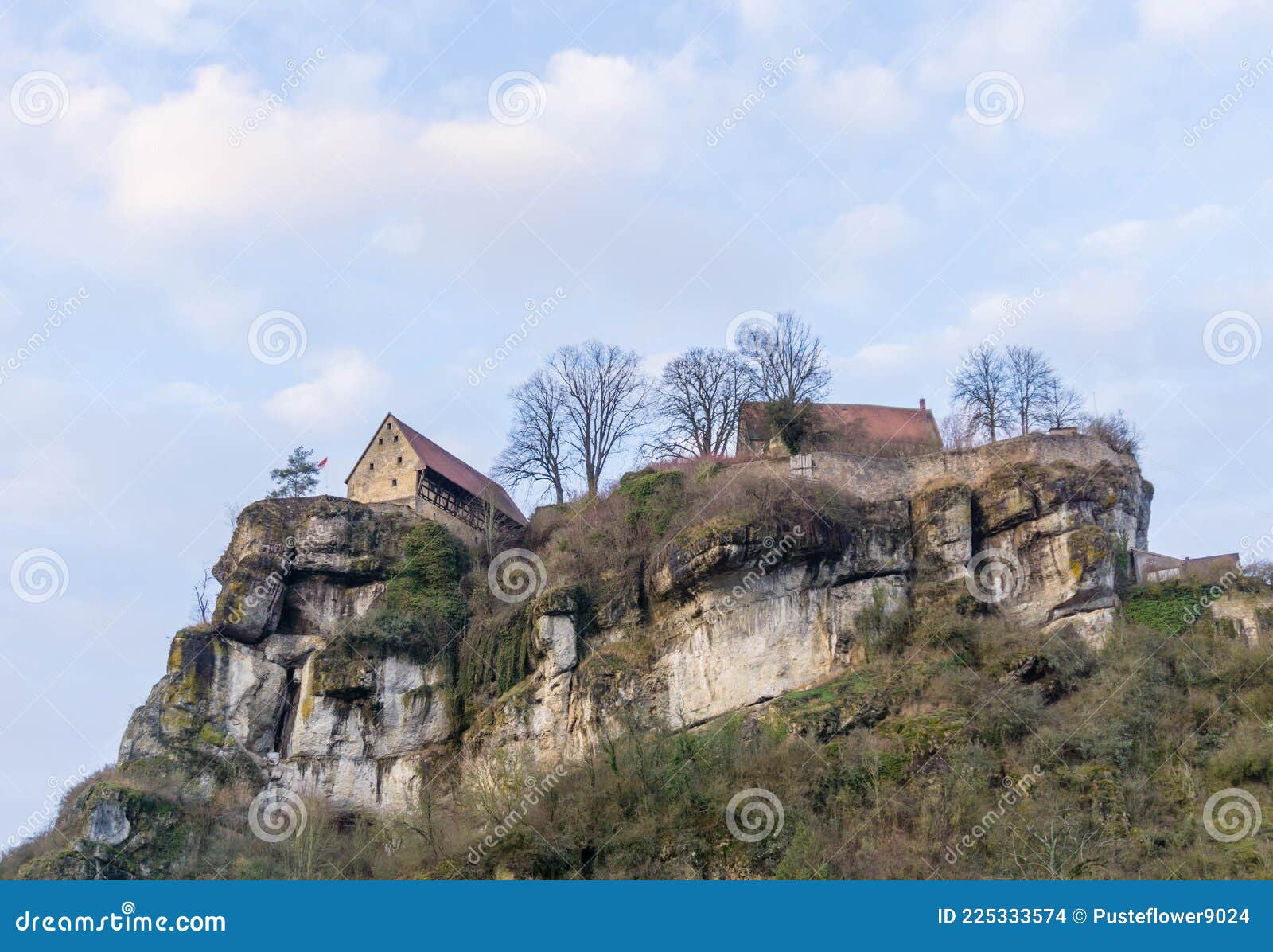 Castle of Pottenstein Germany Stock Photo - Image of history, blue ...