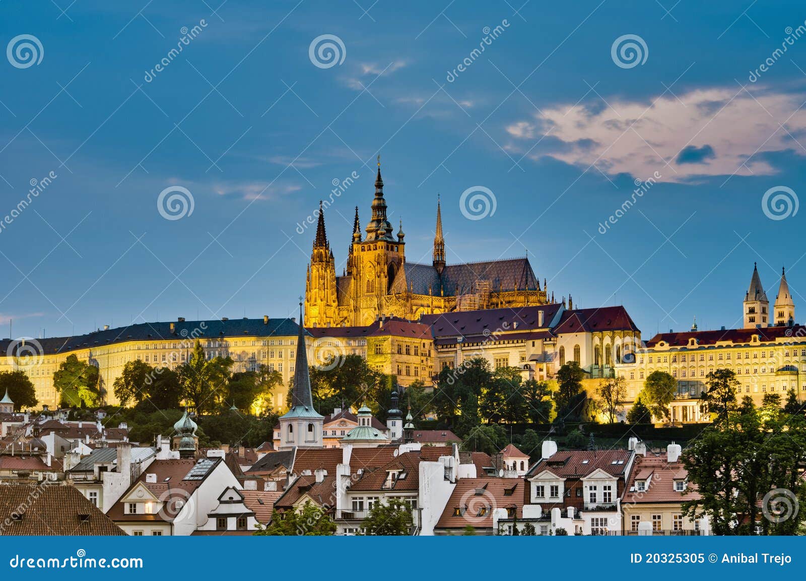 Castle of Prague stock image. Image of sundown, tourism - 20325305