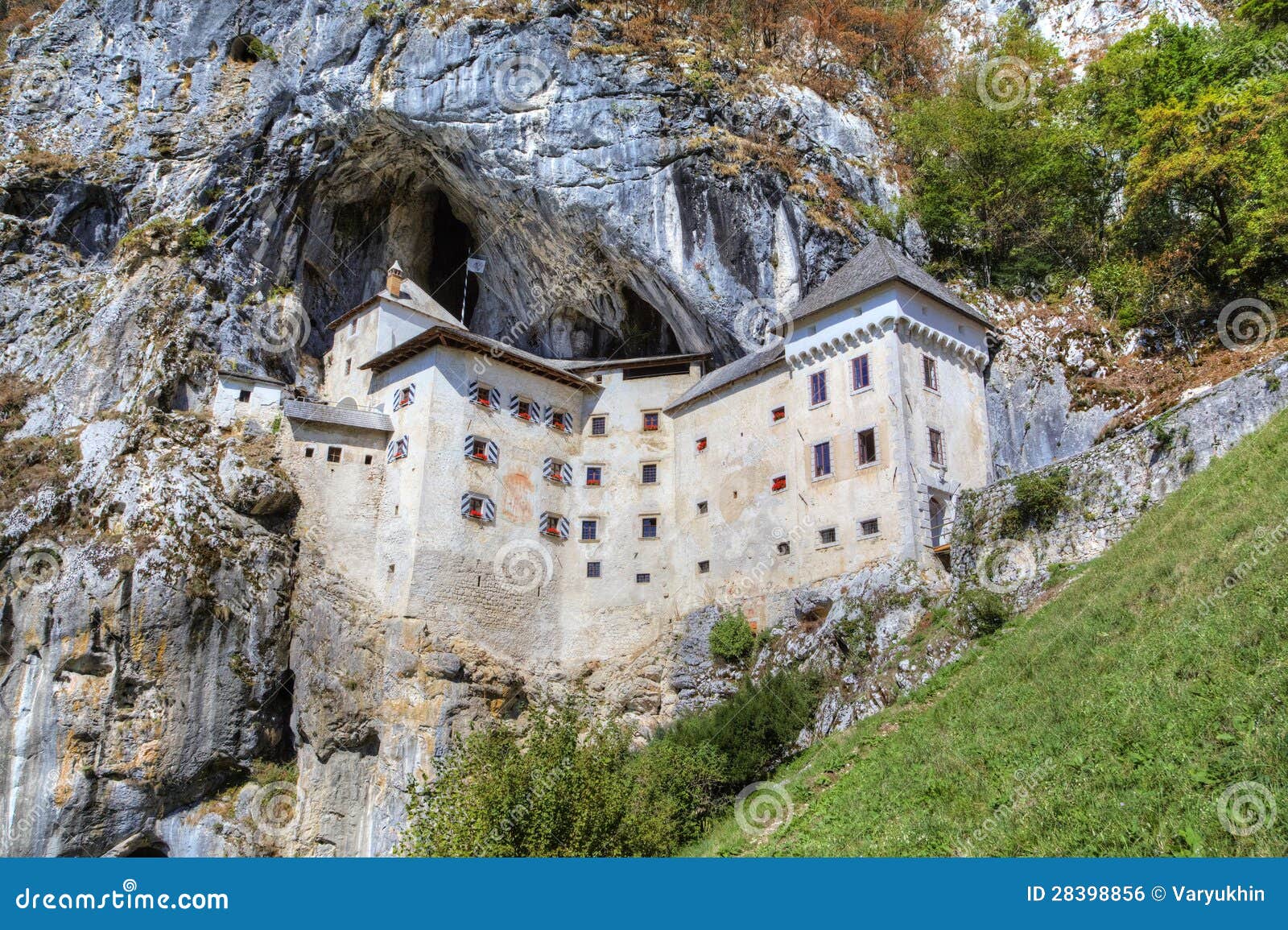 Castle of Predjama (Predjamski Grad or Grad Predjama) Stock Photo ...